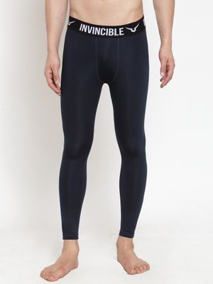 Buy INVINCIBLE Navy Mens Pro Compression Performance Tights Online
