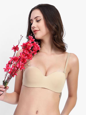 Buy BRACHY Women Padded Push Up Demi Cup T Shirt Multiway Balconette Bra (30B) Online