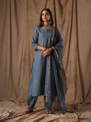 Buy DIMPLE DESIGN STUDIO Grey Doria (Set of 3) Online