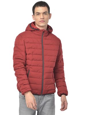 Buy WOODLAND Solid Jacket Red Online