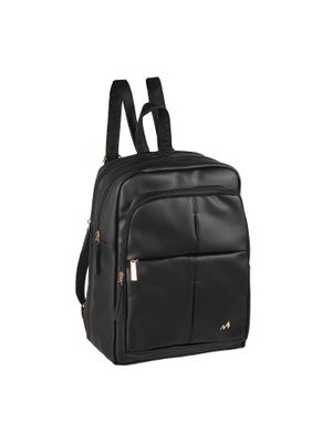 Buy Metro Solid-Plain Black Backpacks Online