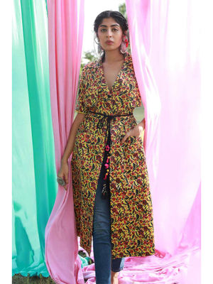 Buy Aapro Label Trench Jacket - Yellow Online