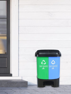 Buy At Home by Nilkamal Dual Wet & Dry Dustbin|Set of 1| Size - 20 Ltr ...
