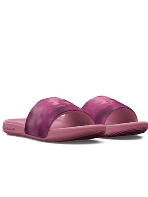Buy Under Armour Women Ansa Graphic Sliders Purple & Pink Online