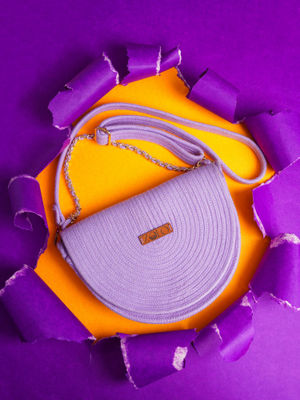 Buy Zolo Label Purple Cotton Sling Bag Online