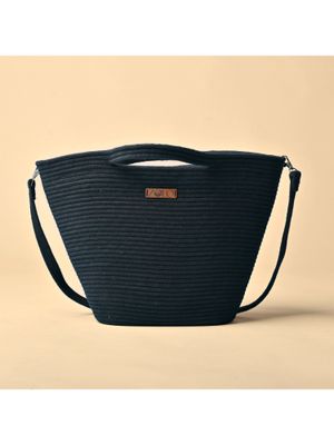 Buy Zolo Label Cotton Black Shoulder Bag Online