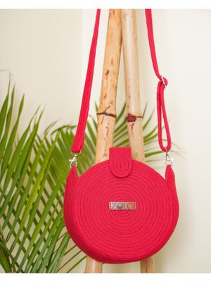 Buy Zolo Label Mini Moon Shaped Red Crossbody Bag Online