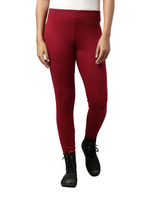 Go Colors Leggings : Buy Go Colors Women Solid Bright Red Ribbed Warm ...