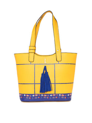 Global Desi Tote bags : Buy Global Desi Yellow Printed Tote Bag (L ...