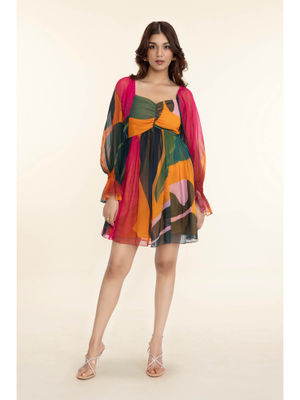 Buy Poppi Printed Mini Dress (XS) Online