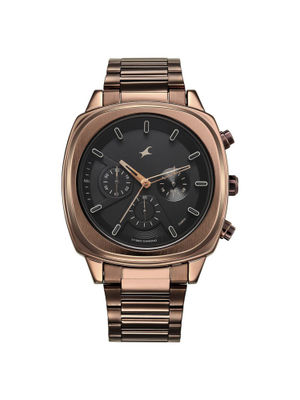 Buy Fastrack Men Kronos 2 Black Dial Casual Watch (3319QM01) (M) Online