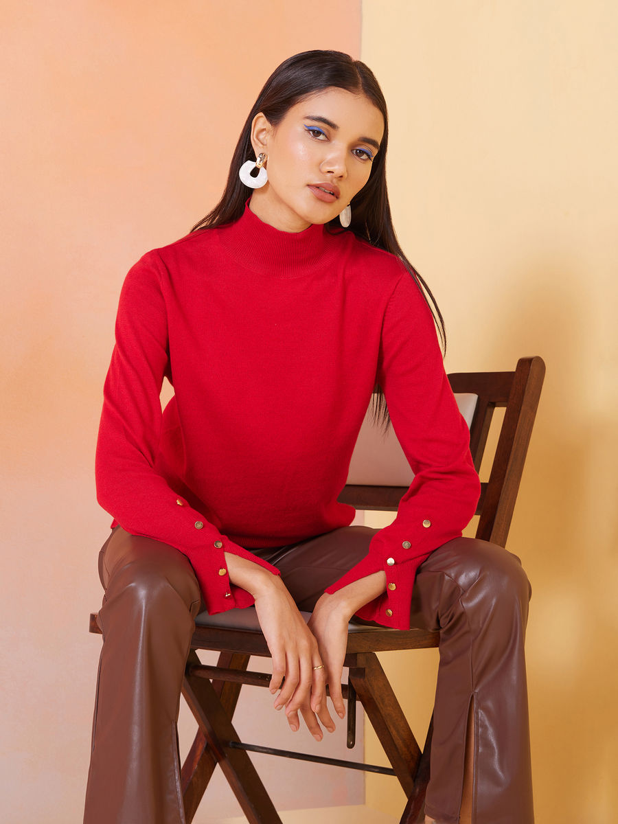 Buy Stylish Red Sweaters For Women Collection At Best Prices Online