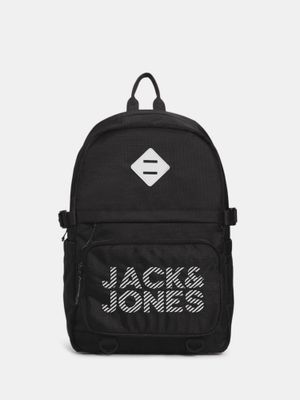Buy Jack & Jones Black Printed Backpack Online