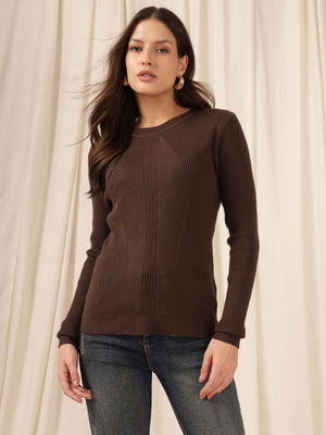 Buy Xpose Brown Full Sleeves Sweatshirt (M) Online