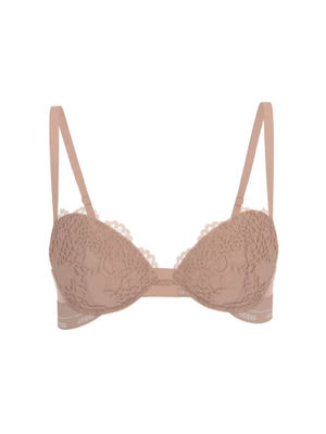 Buy Guess Polyamide Self Design Pink Push Up Bra (32B) Online