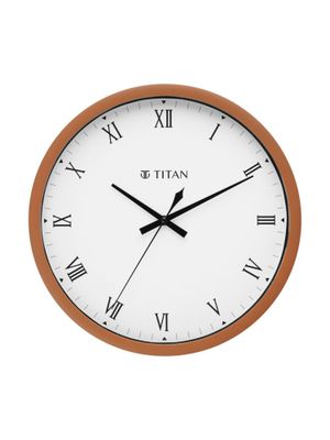Buy Titan Classic Brown Wall Clock With Silent Sweep Technology Online