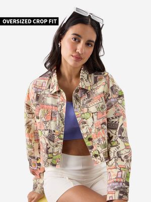 Buy The Souled Store Official F.R.I.E.N.D.S Doodle Women Denim Jacket ...