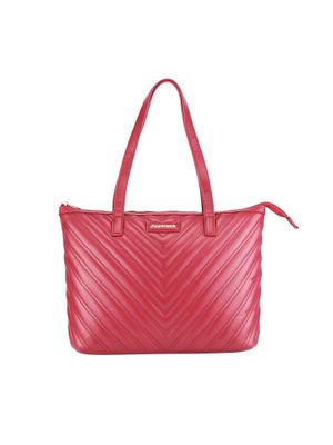 Buy Fastrack Burgundy Quilted Tote Bag For Women Online