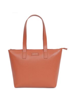 Buy Fastrack Tan Textured Tote Bag For Women Online