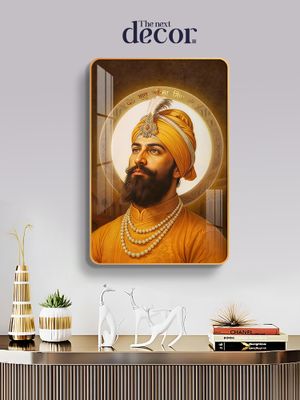 Buy The Next Decor Guru Govind Singh Ji Wood Glass Finish Wall Art Online
