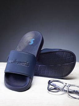 Buy SOLETHREADS Slides Supreme Black Solid Men Sliders online
