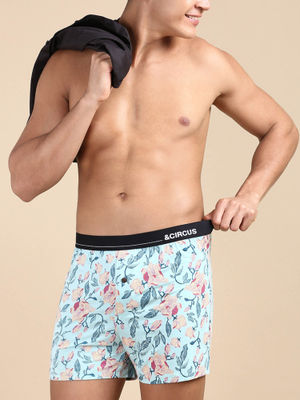 Buy Tailor and Circus Men Blue Regular Fit Floral Boxers Online