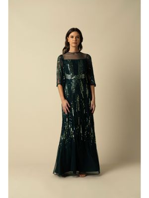 Buy RAISHMA STUDIO Green Jenna Embellished Gown (S) Online