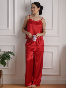 Buy Slumber Jill Peach Envy Cami Top with Pyjama (Set of 2) (S) Online