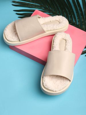 Buy Truffle Collection White Solid Sliders Online