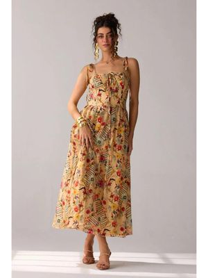 Buy Verb Beige Dixie Maxi Dress (XS) Online