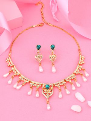 Estele Jewellery Sets : Buy Estele Gold Plated Radiance Necklace with ...