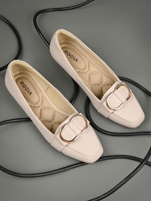 Buy ROCIA By Regal Grey Women Square Toe Buckled Workwear Loafers (EURO ...