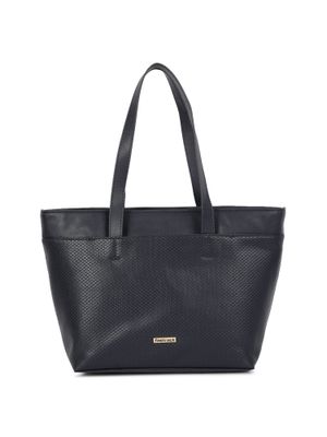Buy Fastrack Navy Blue Textured Tote Bag for Women Online