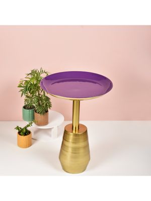 Buy Manor House House Beautifully Designed End Table with Purple Mina ...