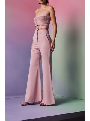 Buy The Dapper Lady Oslo Pink Solid Pant Online