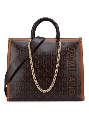 Buy Da Milano Leather Brown Satchel Bag Online