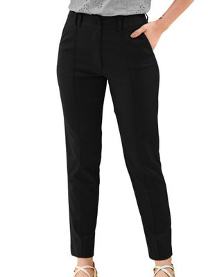 Buy Odette Black Polyester Trouser for Women Online