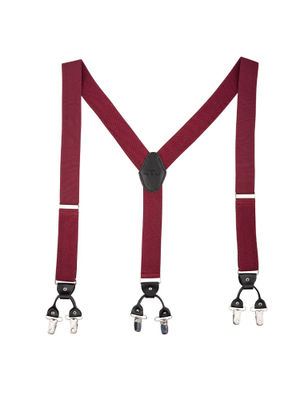 Buy The Tie Hub Booster Raspberry Red Y Back Clip On Suspender Online
