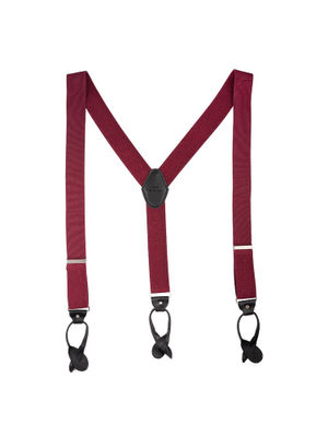 Buy The Tie Hub Gentry Raspberry Red With Black Button Suspender Online