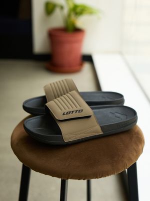 Buy LOTTO Enduro X Brown Sliders for Men (UK 6) Online