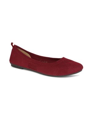 Buy Bata Woven Red Ballerinas Online