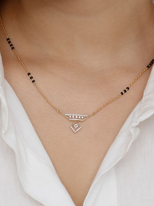 white gold mangalsutra tanishq