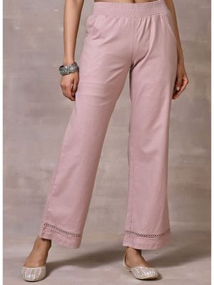 Buy Lakshita Lavender Straight Fit Palazzo Online