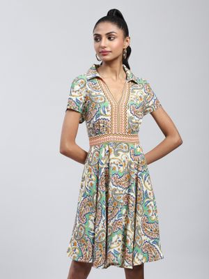 Buy Label Ritu Kumar Paisley Print Short Dress Online