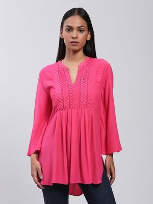 Buy Label Ritu Kumar Orange Top with Gathers Online