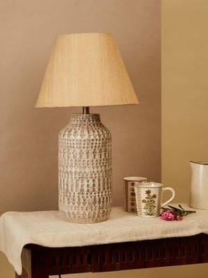 Buy Fabindia Ajna Maaya Etched Table Lamp Without Shade Online