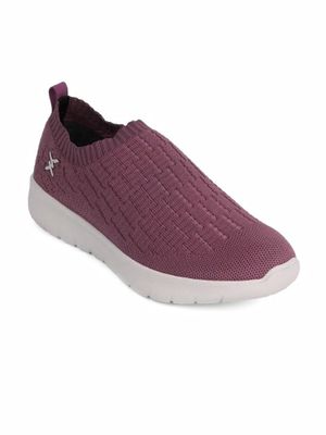 Buy Carlton London Textile Woven Purple Sneakers Online