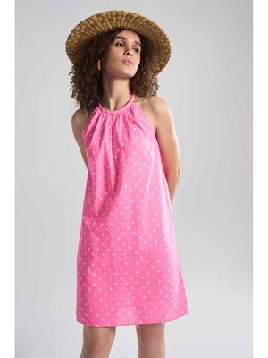 Buy TERRA LUNA Saba Pink Polka Dots Dress (XS) Online