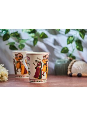 Buy Golden Queens Dance Of Harmony Mugs Handcrafted In India, Gold Rim ...