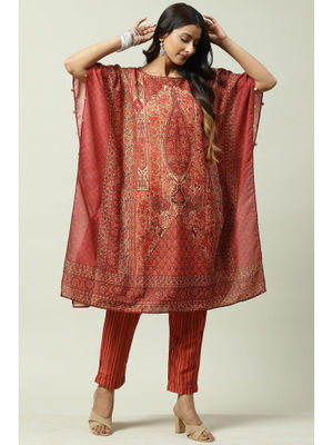 Buy Biba Brown Straight Suit (Set of 2) Online